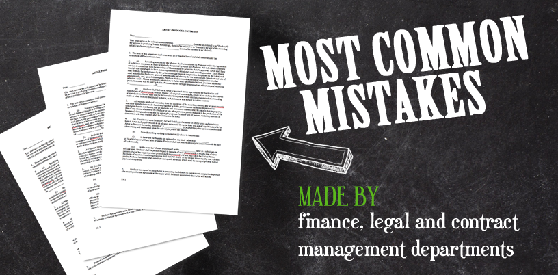 MOST COMMON CONTRACT MISTAKES made by finance, legal and contract management departments